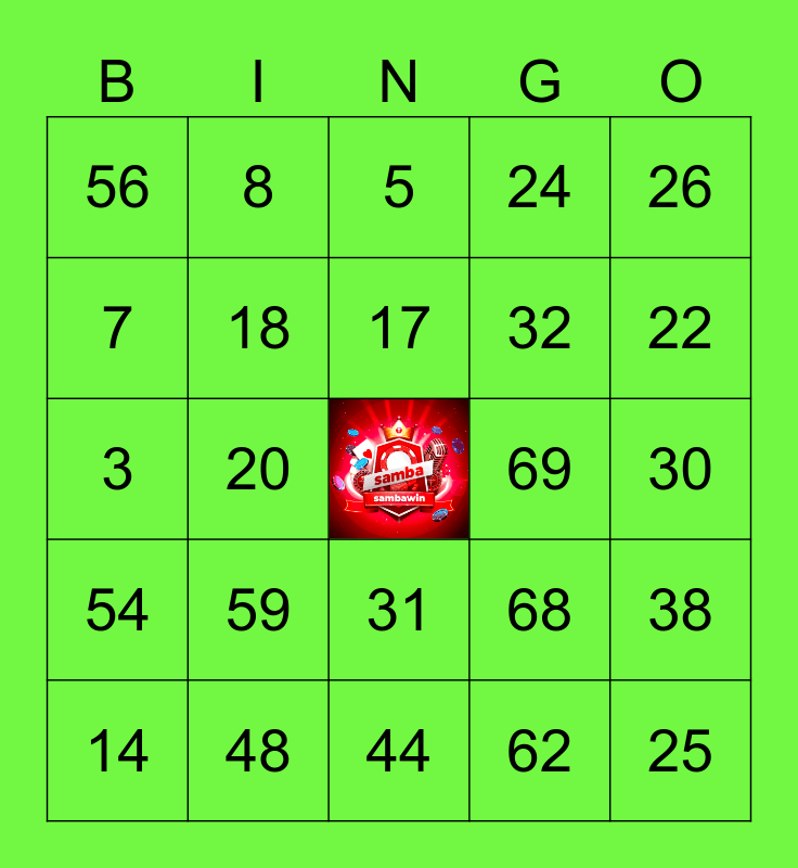 SAMBAWIN BINGO DAY Bingo Card