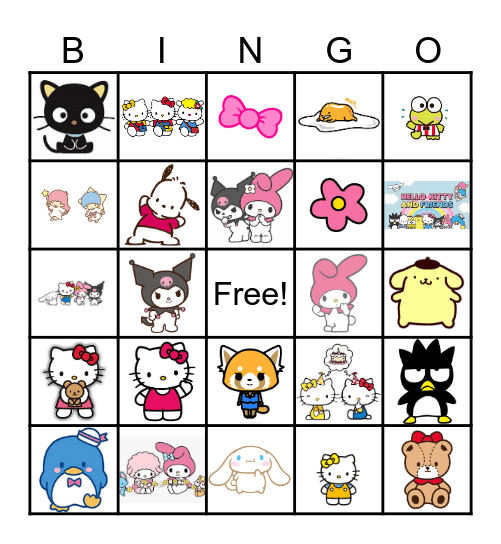 Hello Kitty Bingo Card