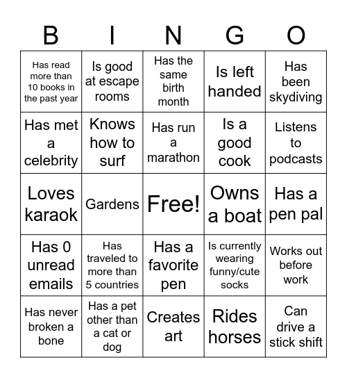 Induction & Mentoring Meet Up Bingo Card