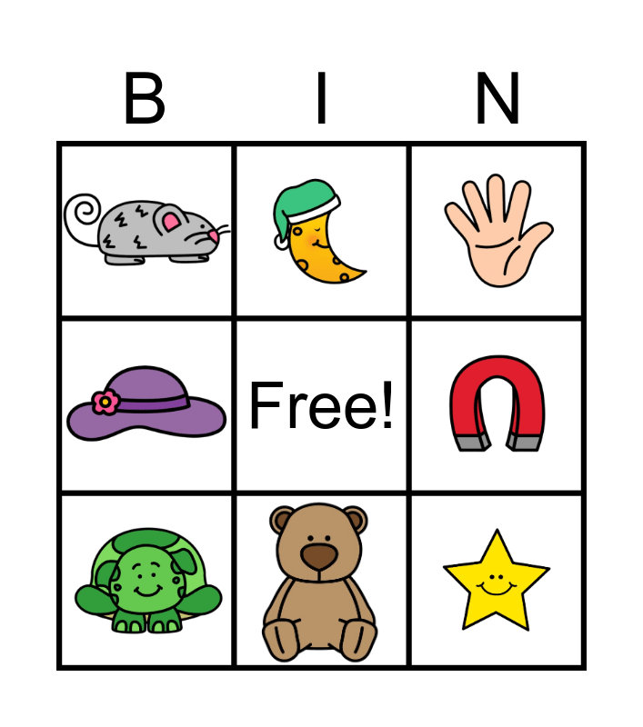 Sonidos Iniciales Bingo Card