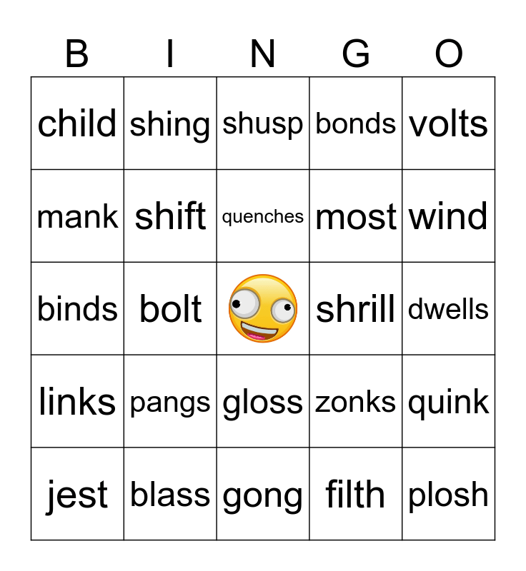 Can you say BINGO?! Bingo Card