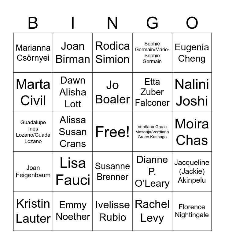 EVEN QUADS BINGO Card