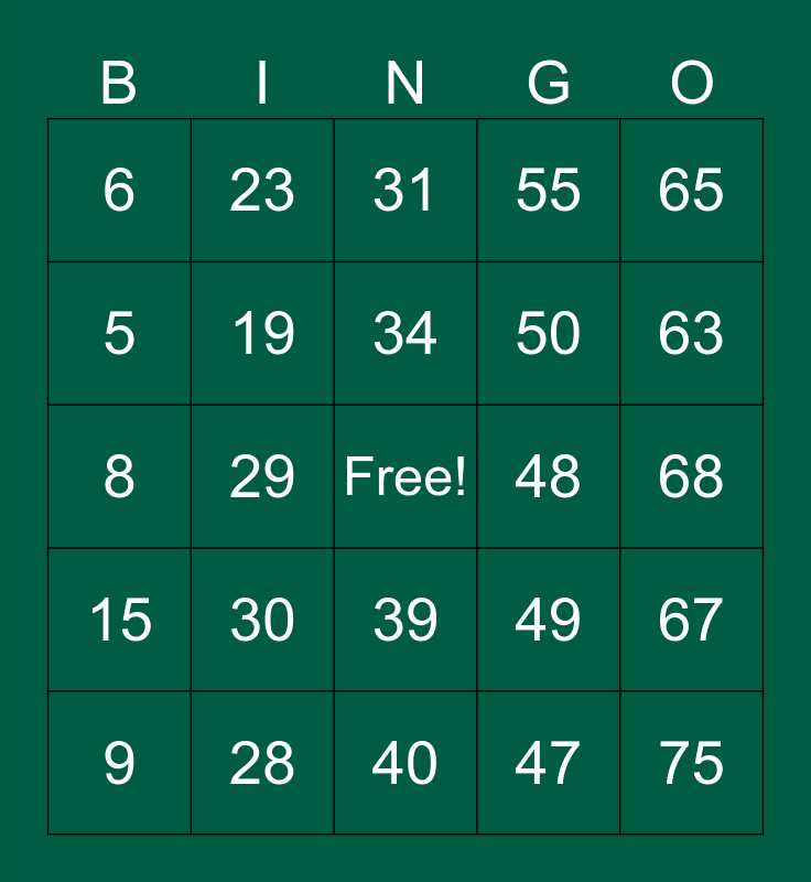 Week of Giving BINGO! Bingo Card