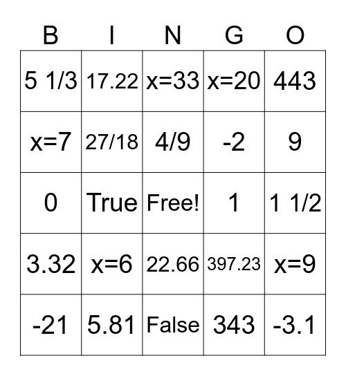 Mrs. J's Bingo Day! Bingo Card