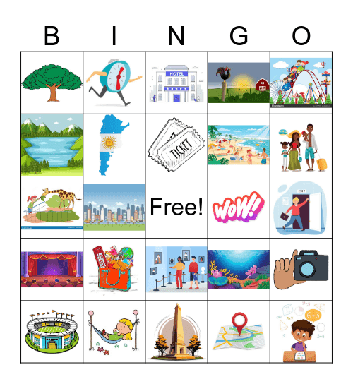 SP2 - Unidad 7 - De vacaciones Bingo Card