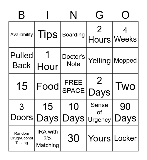 Bingo Card