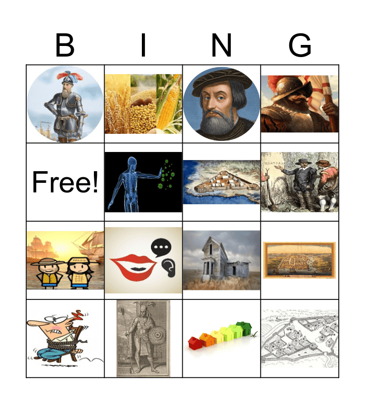 Europeans in the Americas Bingo Card