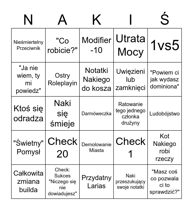 Bingo Godbound Bingo Card