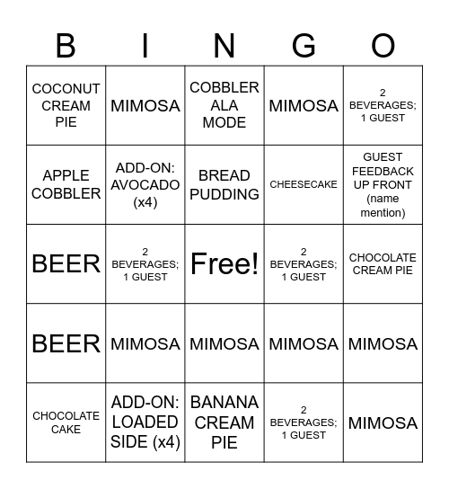BBD FULLERTON BINGO Card