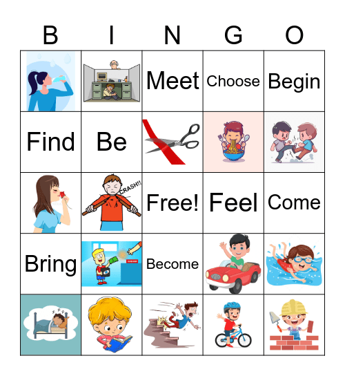 Irregular Verbs Bingo Card
