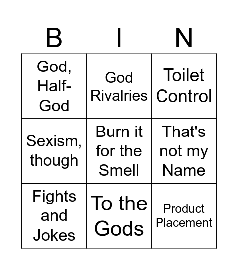 Chapter 7 Bingo Card