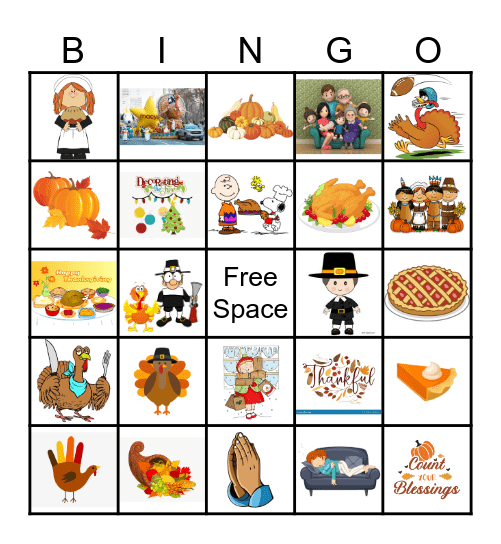 THANKSGIVING BINGO Card