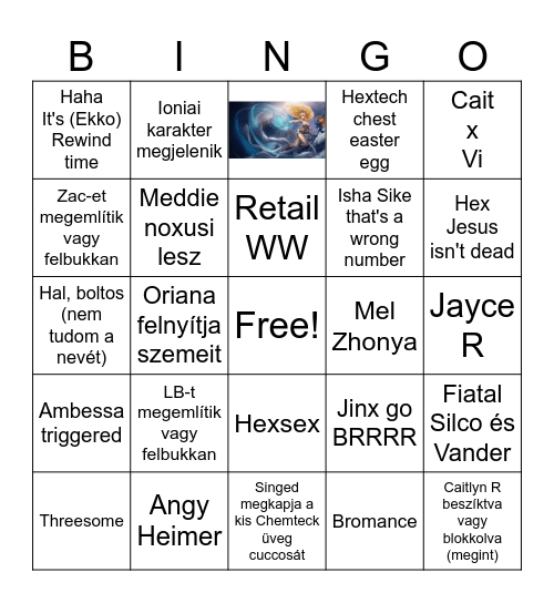 Arcane Season 2 Act III Bingo Card