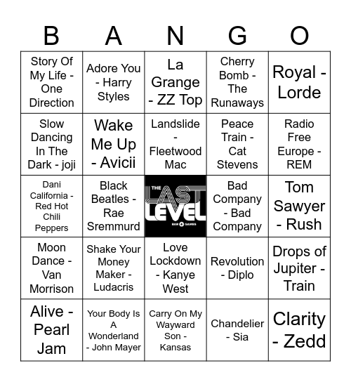 The Last Level Bar Bingo #1 Bingo Card