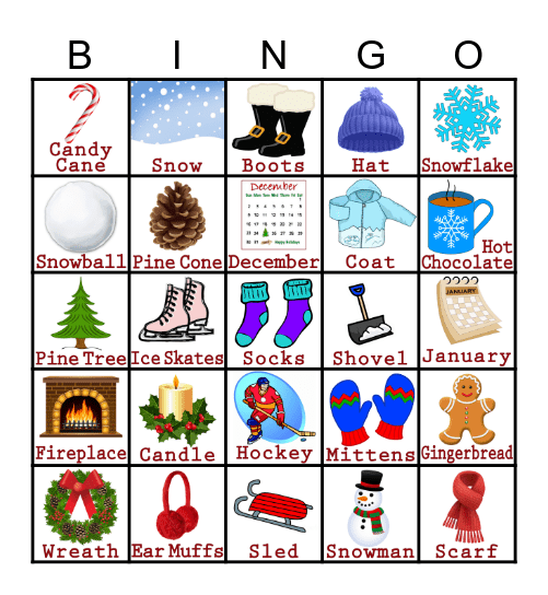 Winter Bingo Card