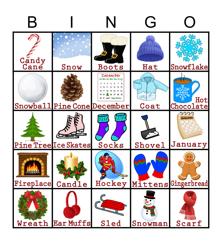 Winter Bingo Card