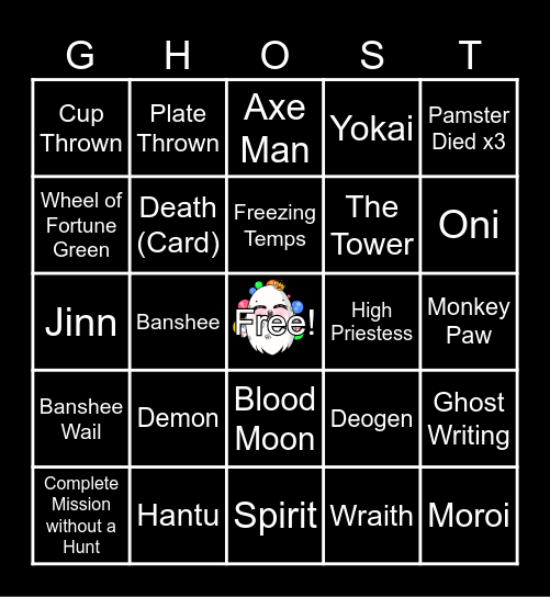 Phasmo Bingo! Bingo Card