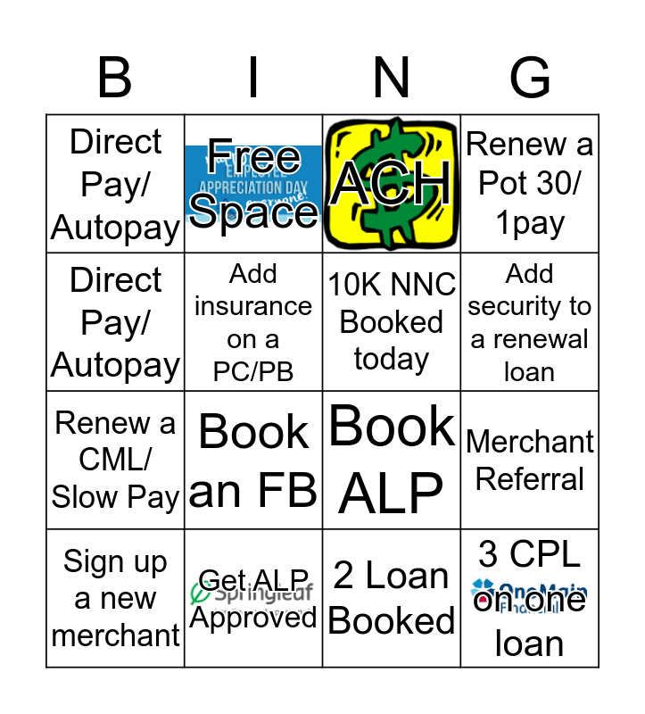 Employee Apprciation Week Bingo Card