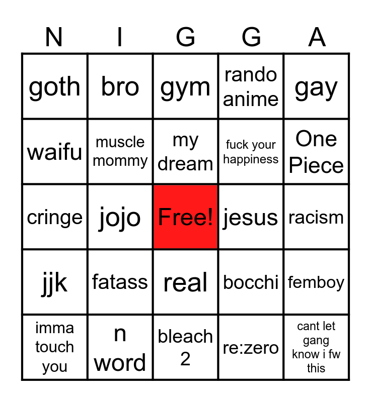 MOKNEY Bingo Card