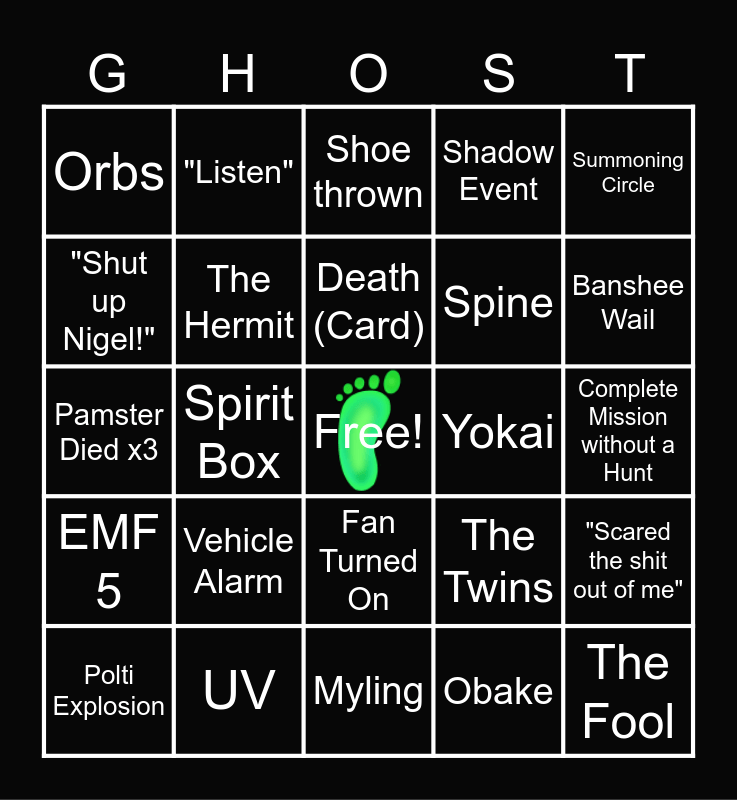 Phas Bingo! Bingo Card