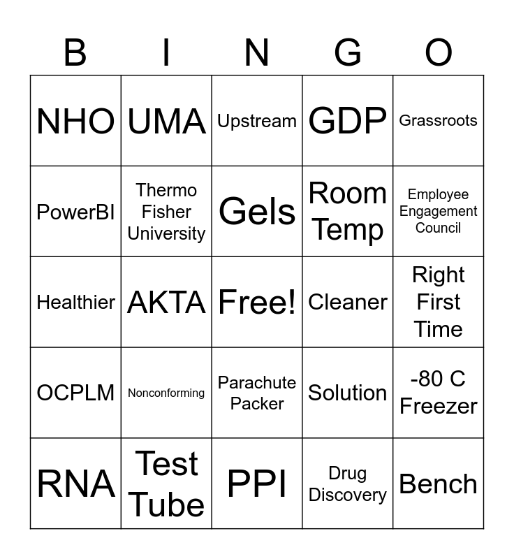 Carlsbad Ops Bingo Card
