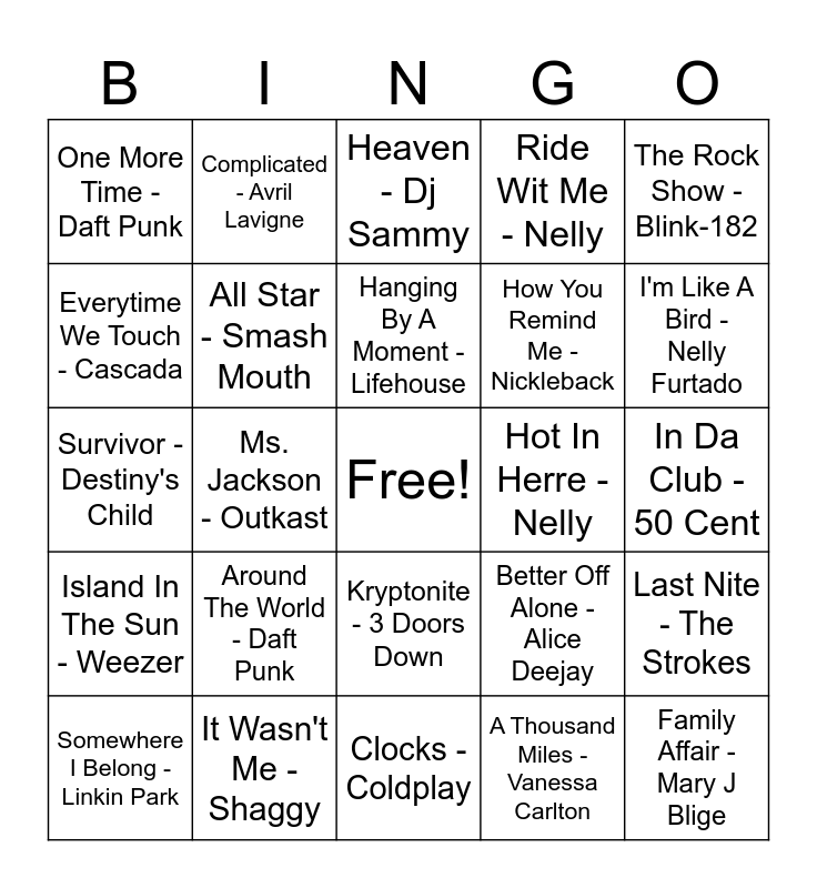 Baby's First Ipod Bingo Card