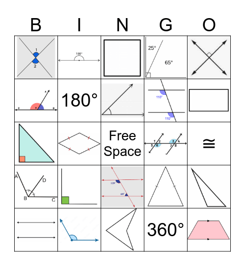 Geometry Bingo Vocab Units 1-3 Bingo Card