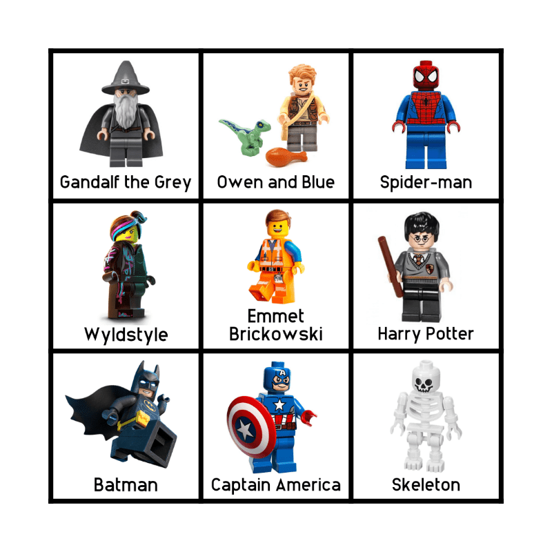 LEGO Bingo Card