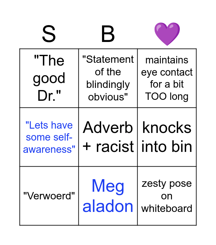 DIVA bingo Card