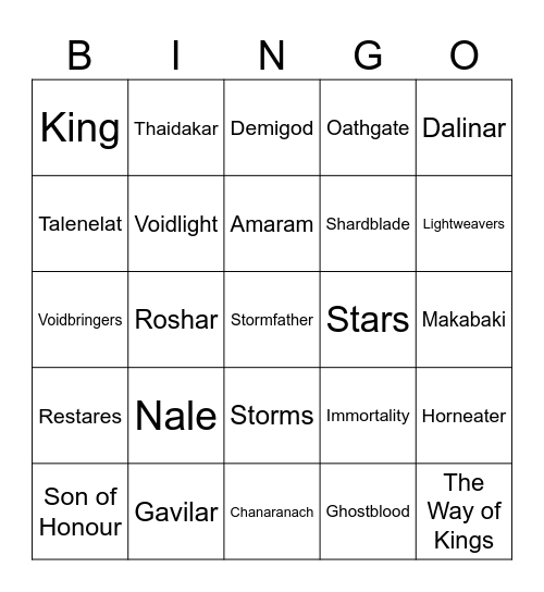 WIND AND TRUTH Bingo Card