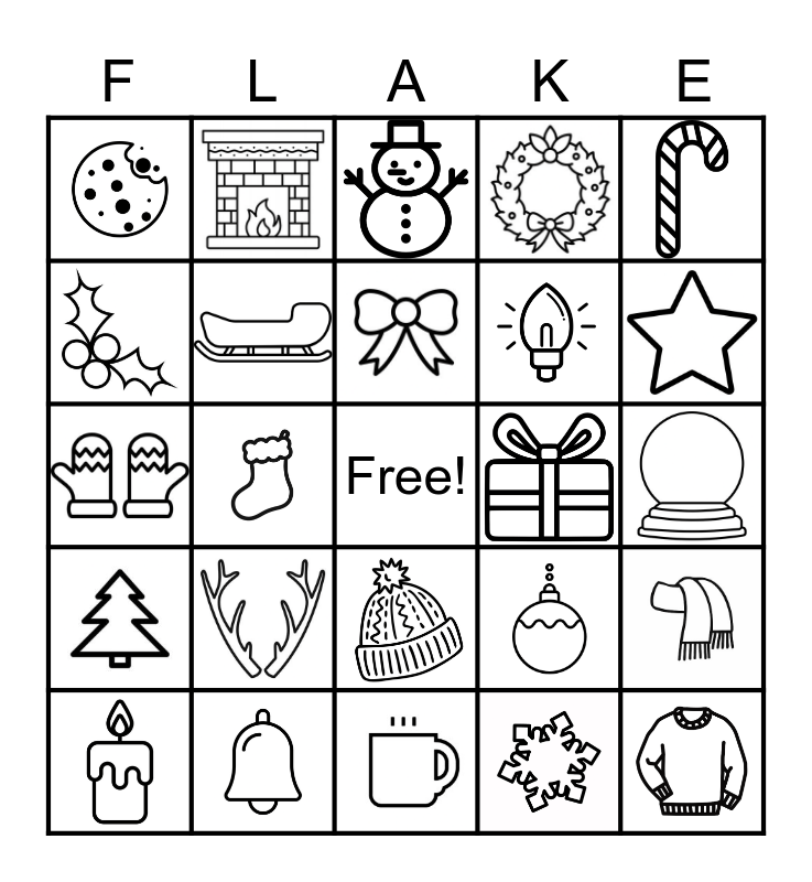 Winter Party Bingo!!!! Bingo Card