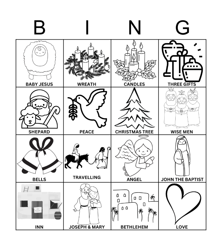 ADVENT Bingo Card
