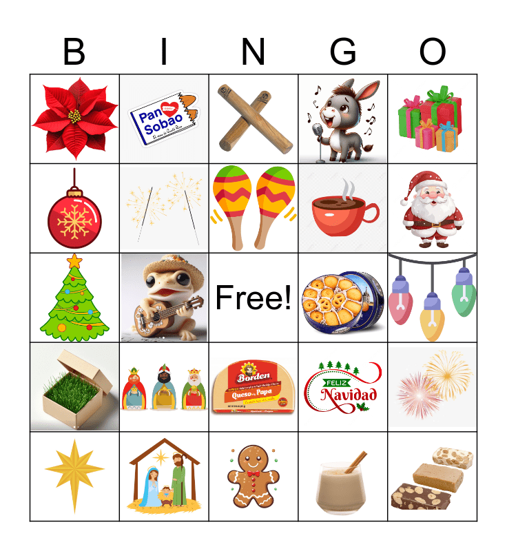 Navidad Puerto Rico Bingo Card
