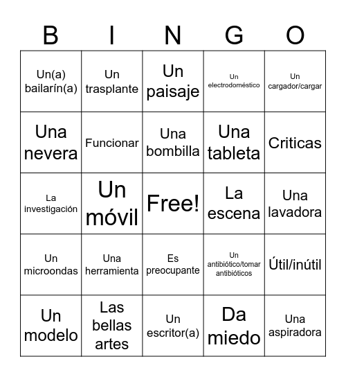 Ingenio Humano Bingo Card