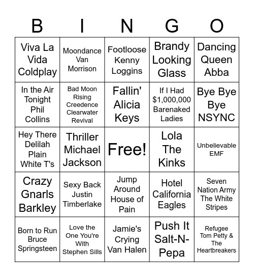 RANDOM MIX Bingo Card