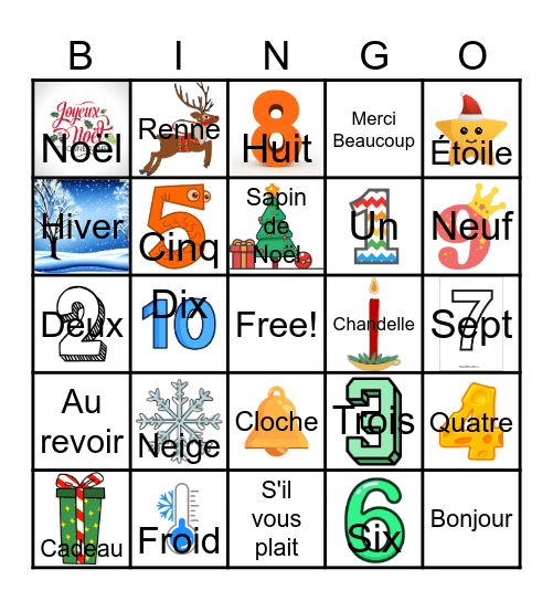French Friday Bingo! Bingo Card