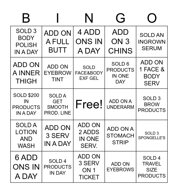 SPT & PPT BINGO Card