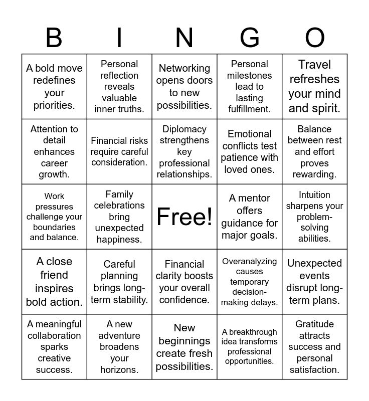 Virgo ♍️ | Sagittarius ♐️ | Libra ♎️ Bingo Card
