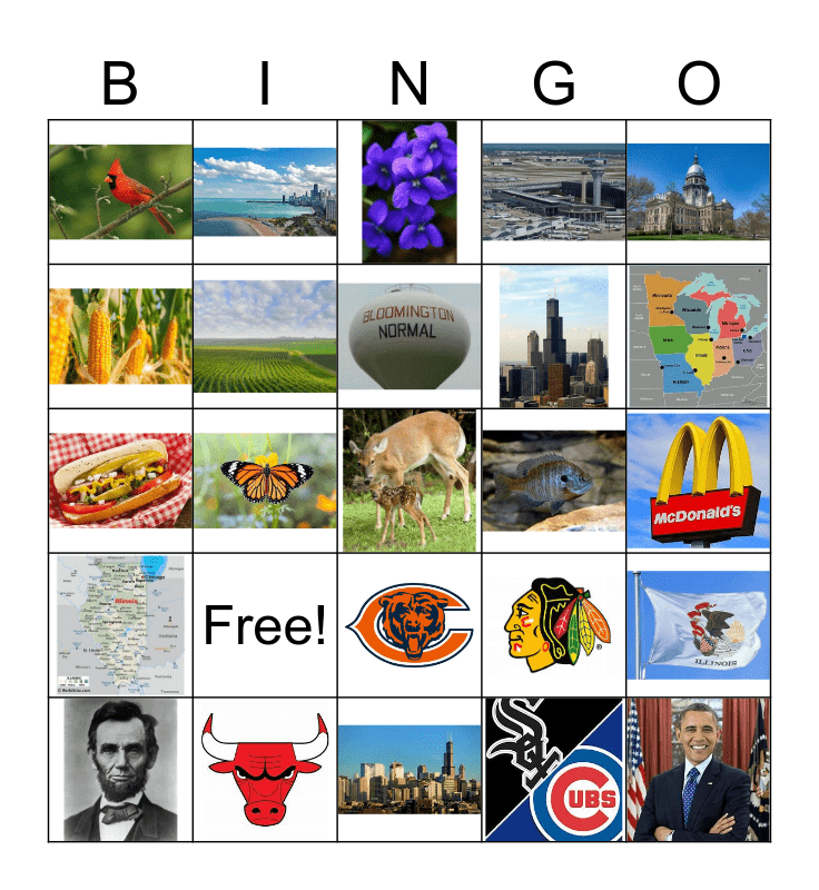 Illinois Bingo Card