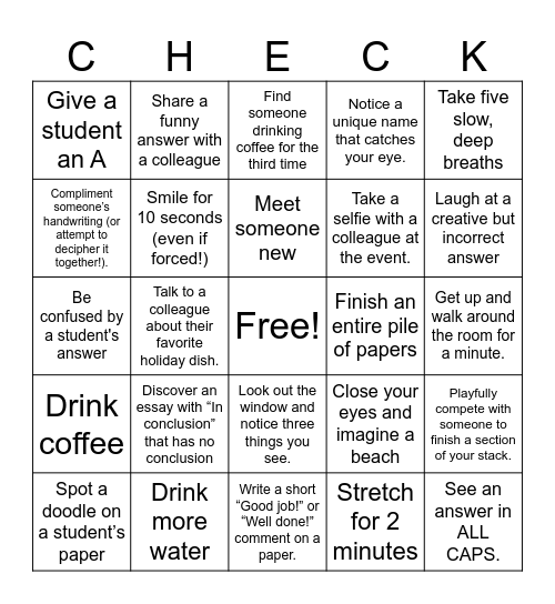 Check Republic Bingo Card