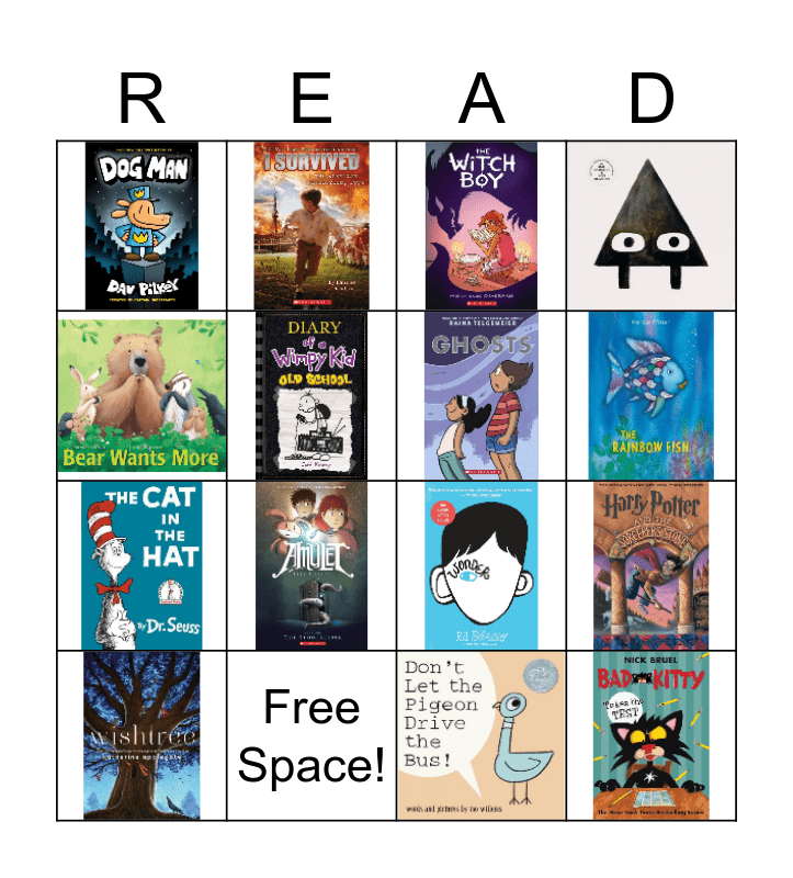 Book Cover Bingo Card