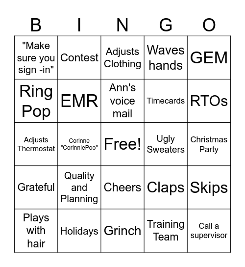 MMO "Boss" Bingo Card