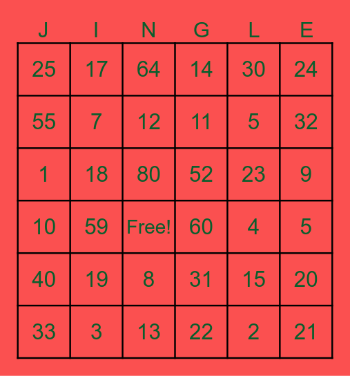 Team Lead Bingo! Bingo Card