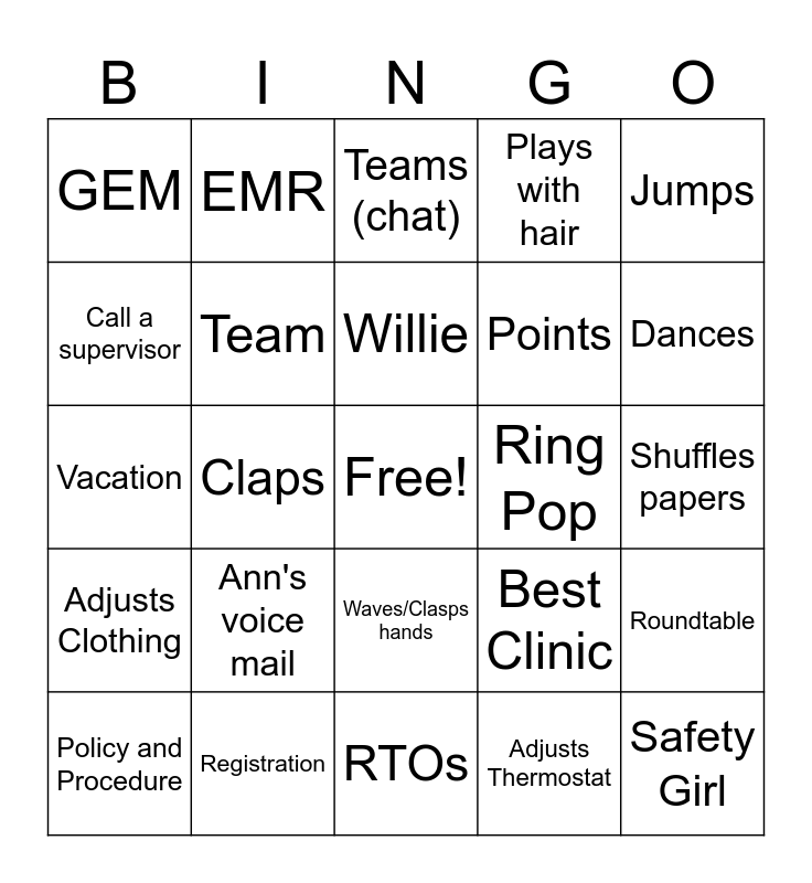 MMO "Boss" Bingo Card