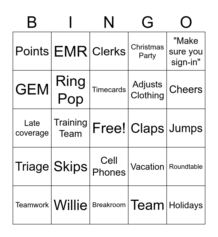 MMO "Boss" Bingo Card