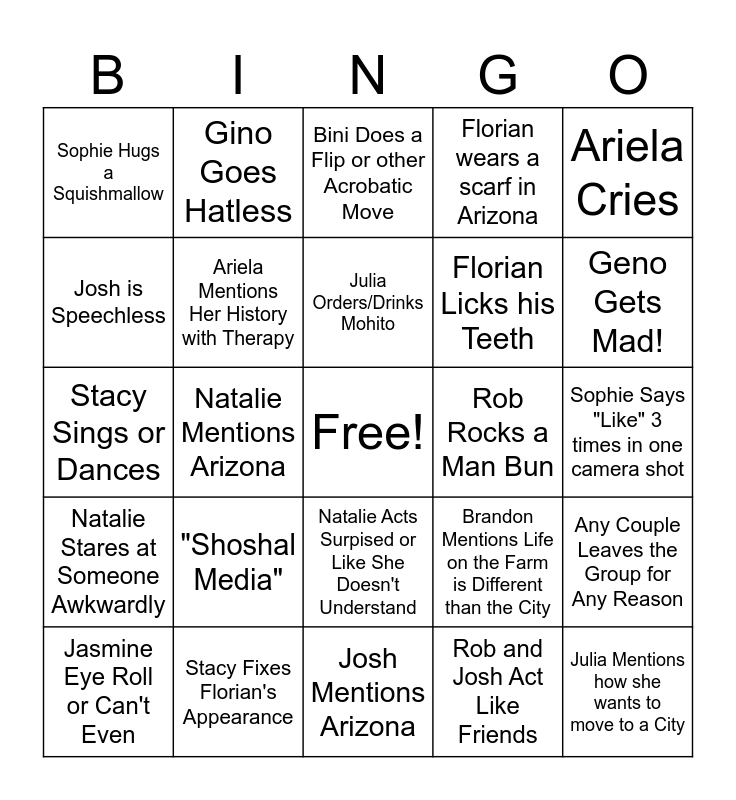90 Day Fiance Last Resort BINGO Card