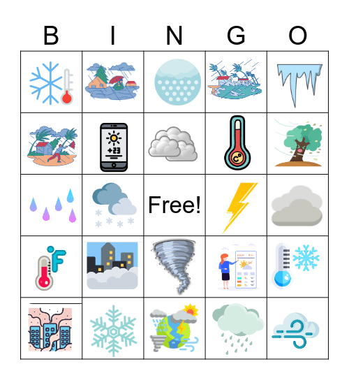 weather Bingo Card