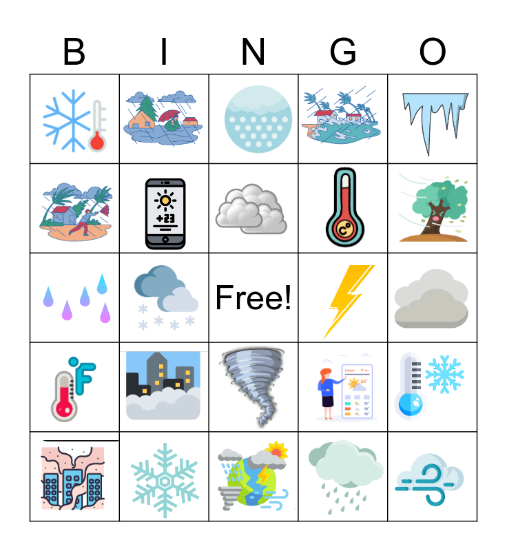 weather Bingo Card