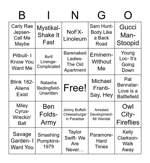 Radio Bingo 3 Lines Bingo Card
