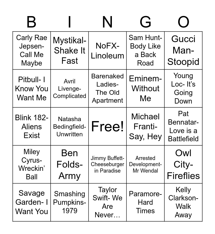 Radio Bingo 3 Lines Bingo Card